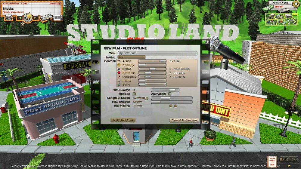 The various attempts at a movie studio management computer game | Film ...