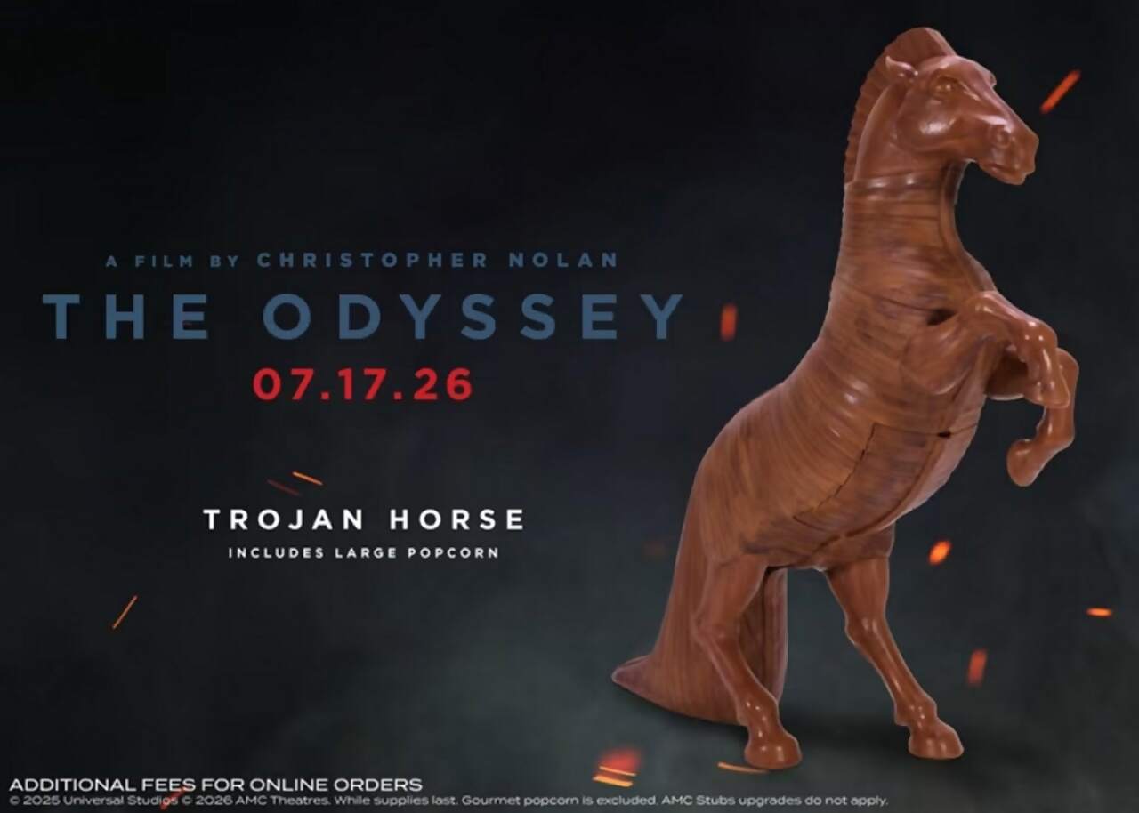 The Odyssey popcorn bucket doesn’t seem to have much room for popcorn ...